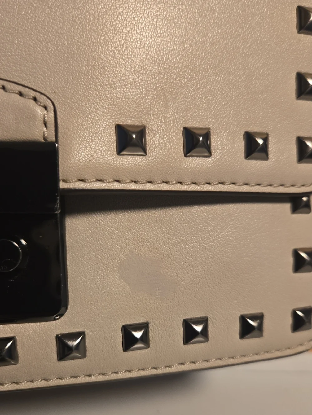 Michael Kors | Bags | Michael Kors Taupe Gray Studded Leather Crossbody ...